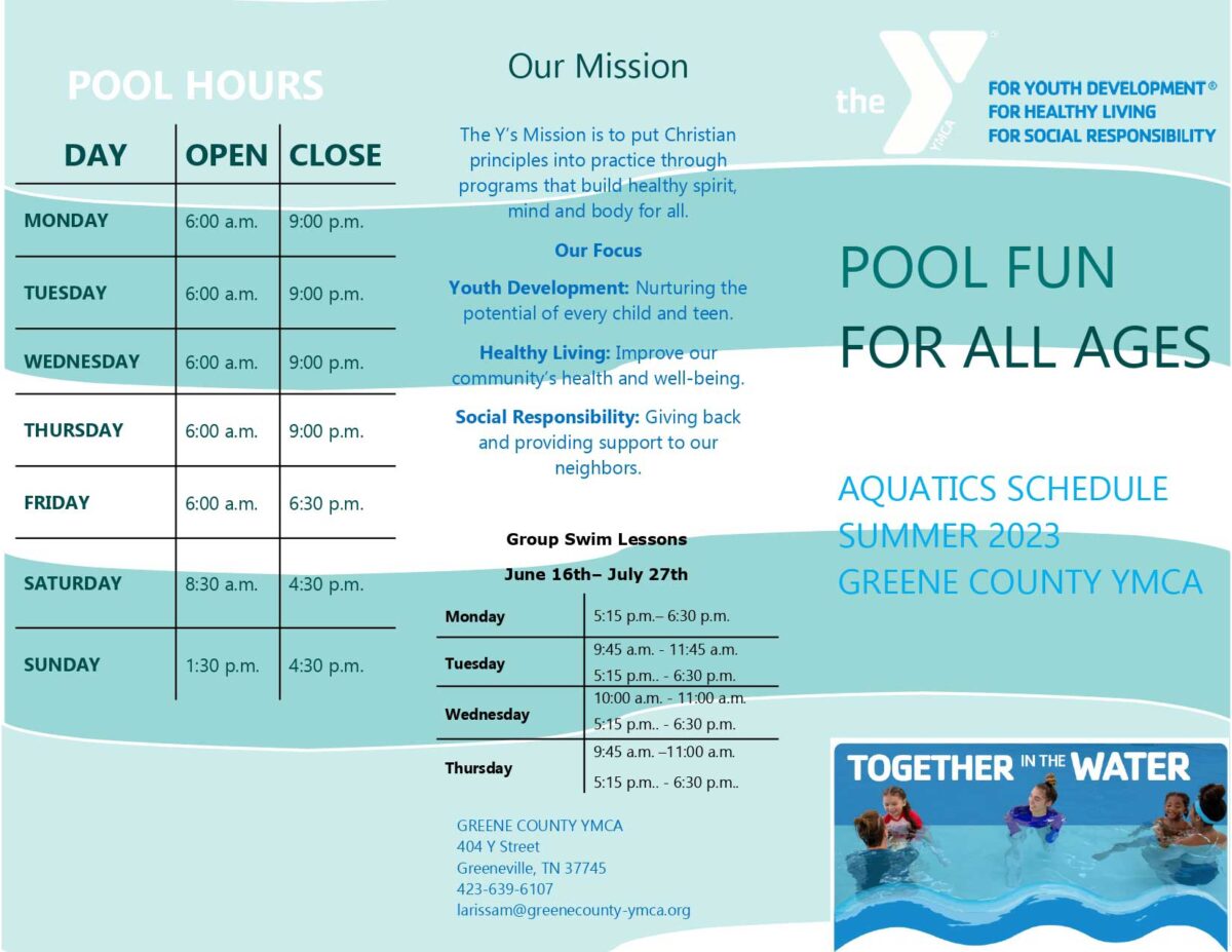 Schedule - Greene County YMCA