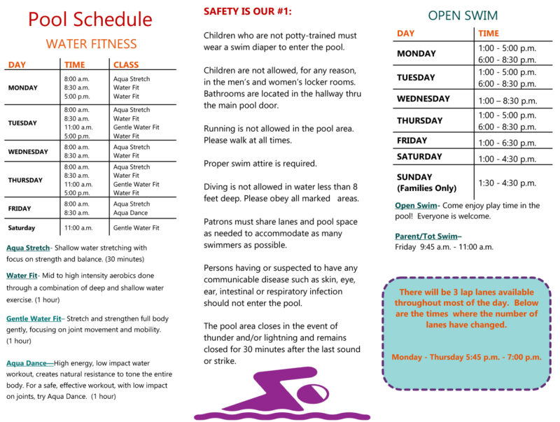 Schedule - Greene County YMCA